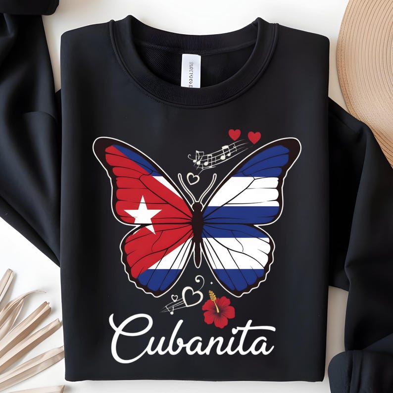 Cubanita Butterfly PNG | Cuba Flag Sublimation | Patriotic Latino ...