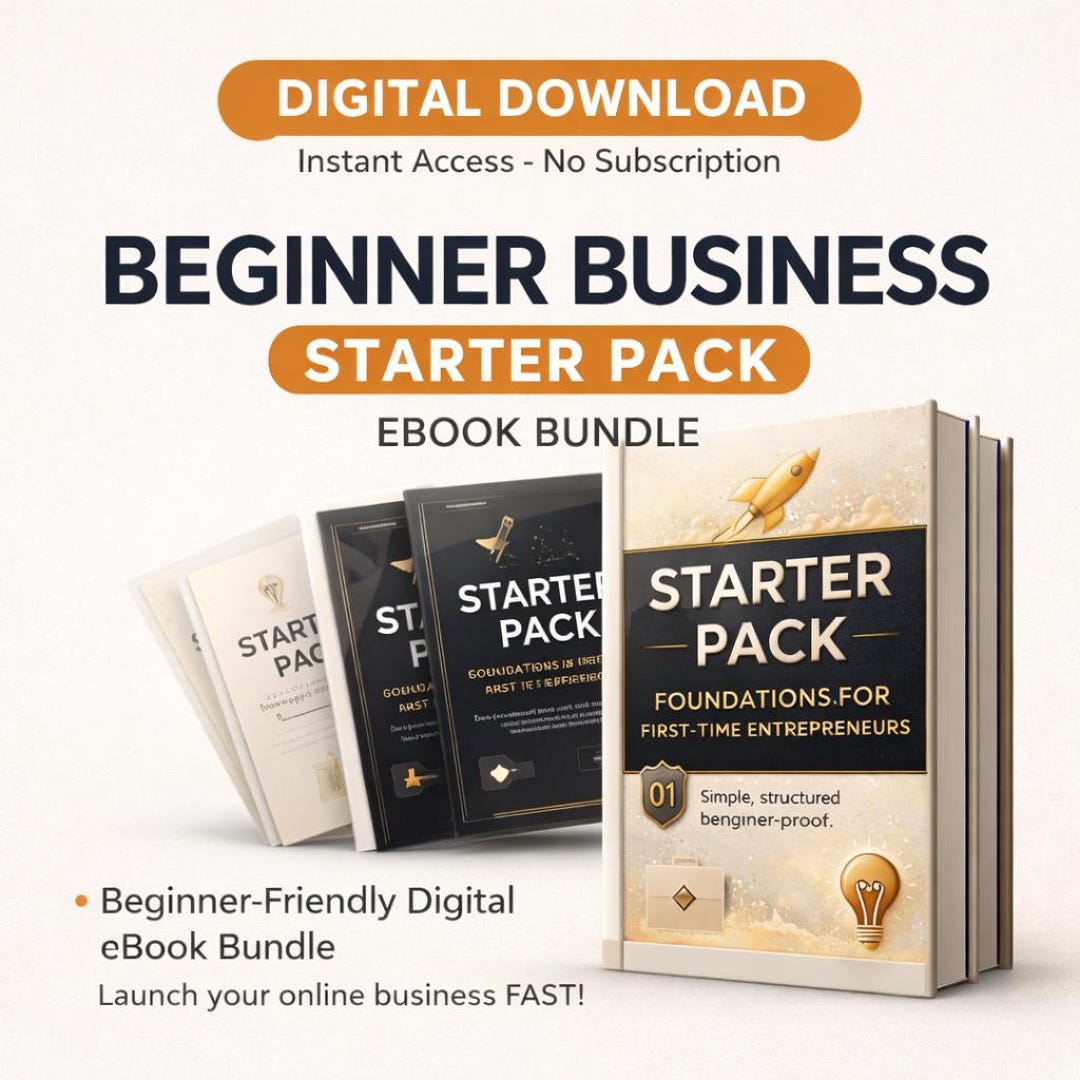 Digital Business Starter Pack – Beginner Entrepreneur Ebook Bundle ...