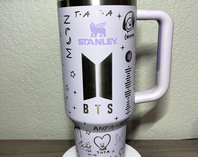 BTS Engraved 40 Oz Stanley Tumbled - Etsy