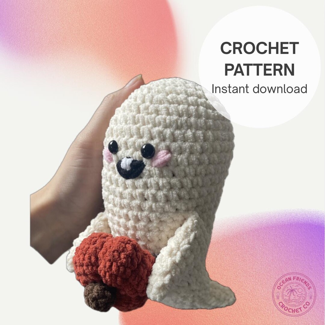 Derpy Ghost Amigurumi Crochet Pattern: Easy Halloween Plushie (PDF) - Etsy