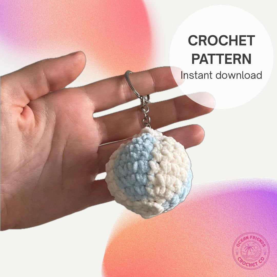 No-sew Beach Ball Crochet Pattern: Amigurumi Keychain Plushie (PDF ...