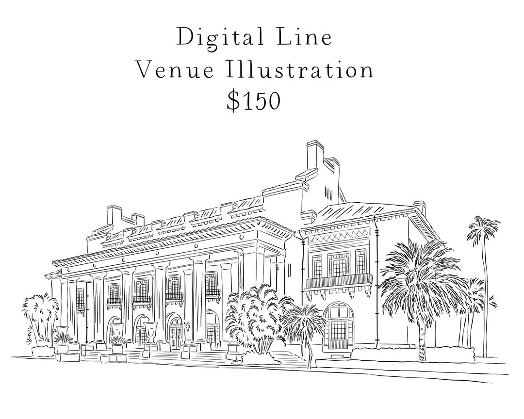 Digital Line Venue Illustration - Etsy