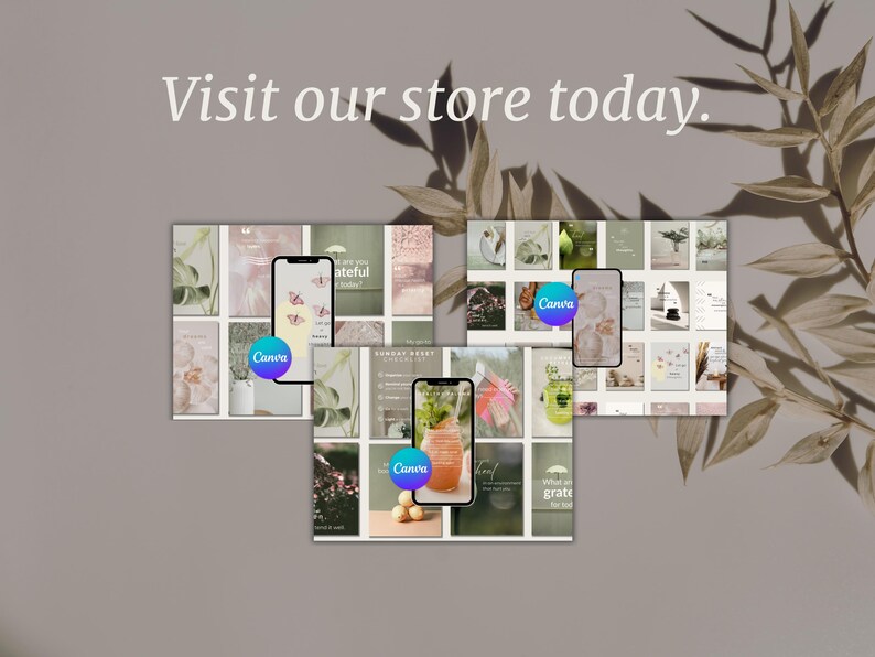 50 ADHD Motivational Quotes, Canva Templates, Sage & Dusty Pink ...