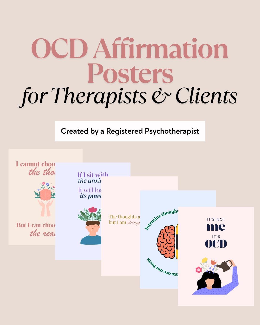 OCD Poster/phone Wallpaper Bundle - for Therapists and Clients | OCD ...