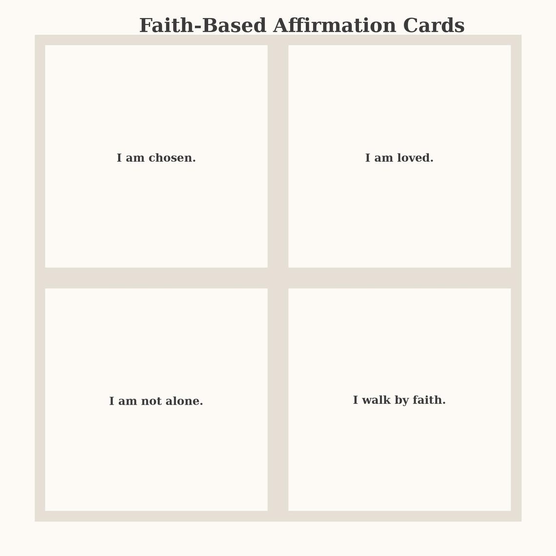 Christian Affirmation Cards - 20 Printable Faith-based Encouragement ...