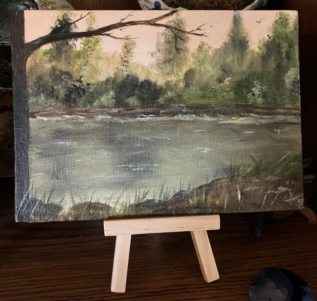 Custom Order Lazy Summer Lake Oil Painting 5x7 Inch Mini - Etsy
