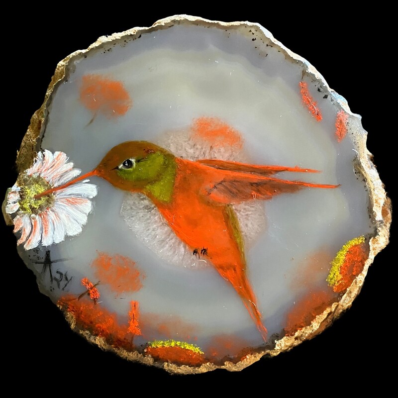 Painted Hummingbird - Etsy