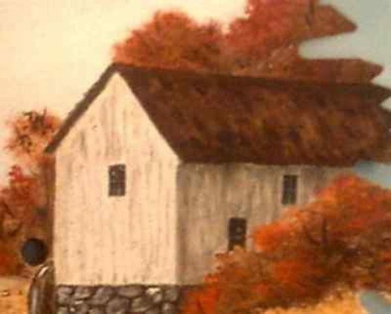 Custom Order Fall Mill Scene on 9 Inch Saw Blade Cut Out Gift | Etsy