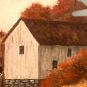 Custom Order Fall Mill Scene on 9 Inch Saw Blade Cut Out, Gift Idea ...