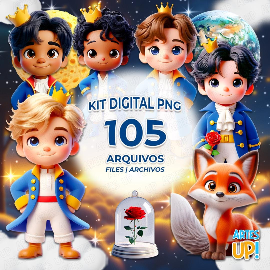 The Little Prince PNG Clipart Pack | the Little Prince Cute 3D Clipart ...