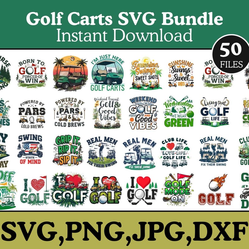 Funny Golf Balls Clipart - Etsy