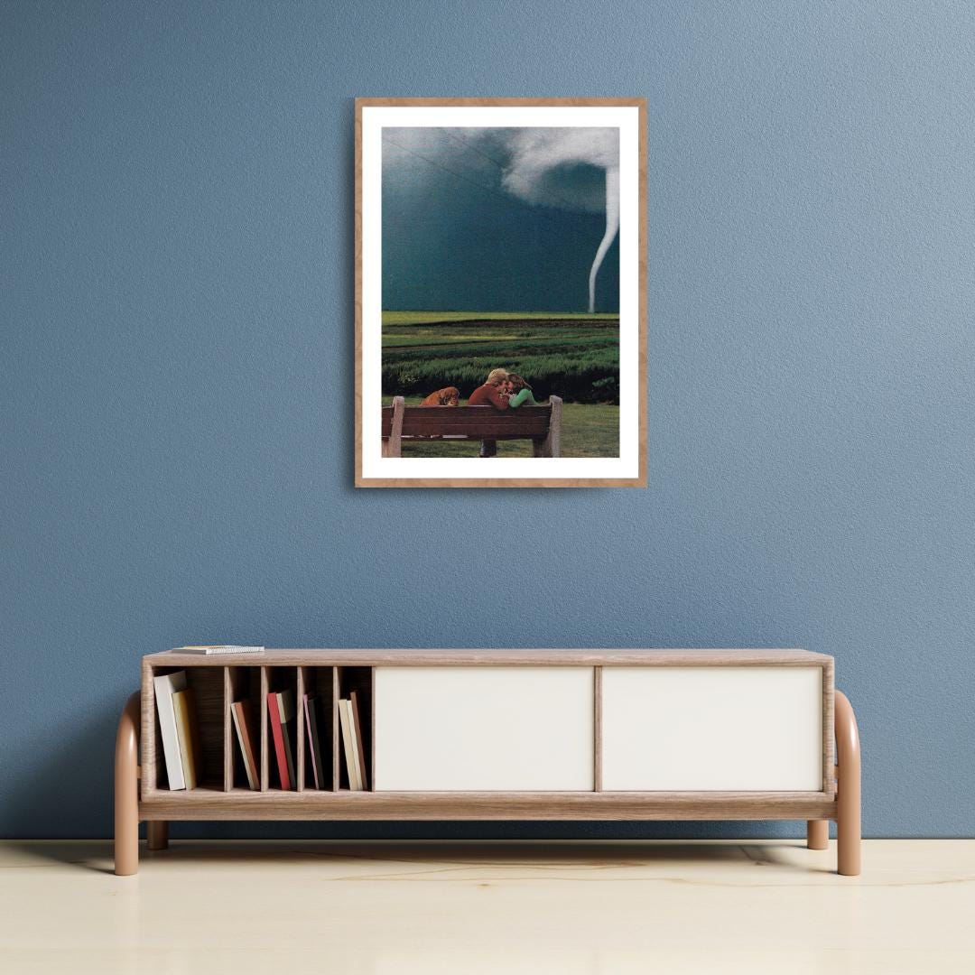 Love is Blind Tornado Print, Printable Wall Art, Retro Magazine Collage ...