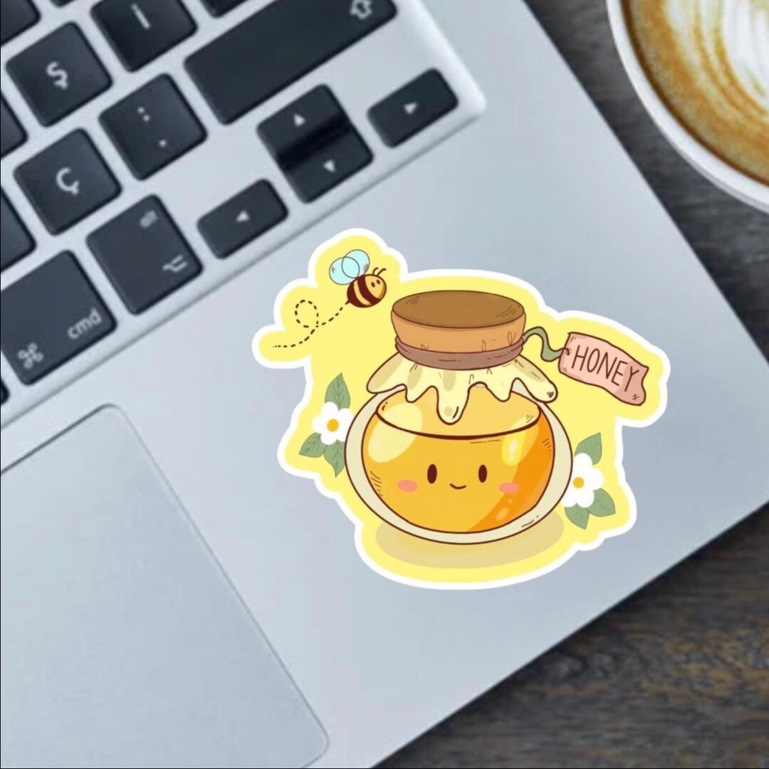 Chibi Honey Jar – Hand Drawn Cute Kawaii Sticker, Magnet or Bumper ...