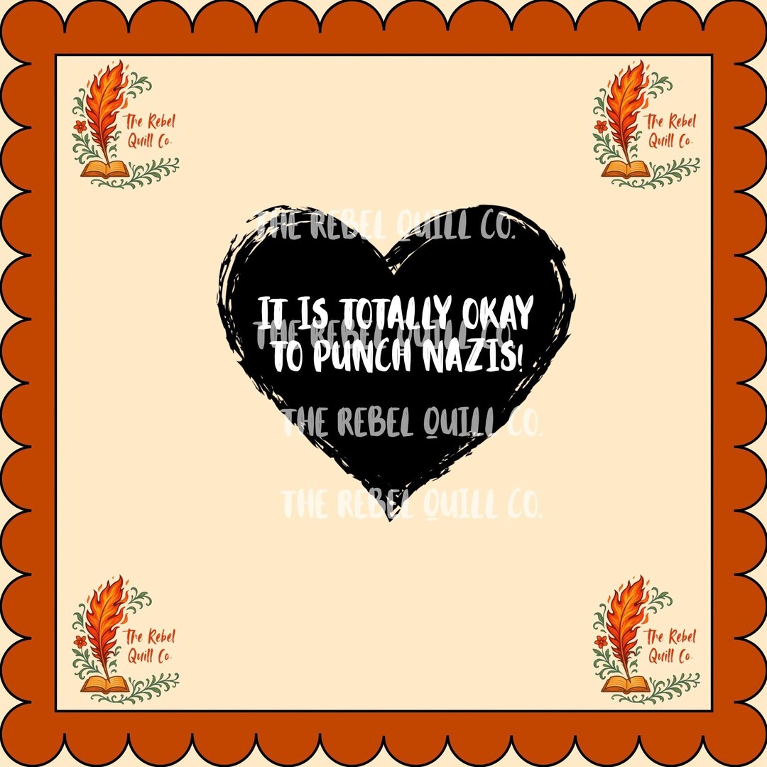 It's Okay to Punch Nazis SVG PNG Digital Download File | Graffiti Heart ...