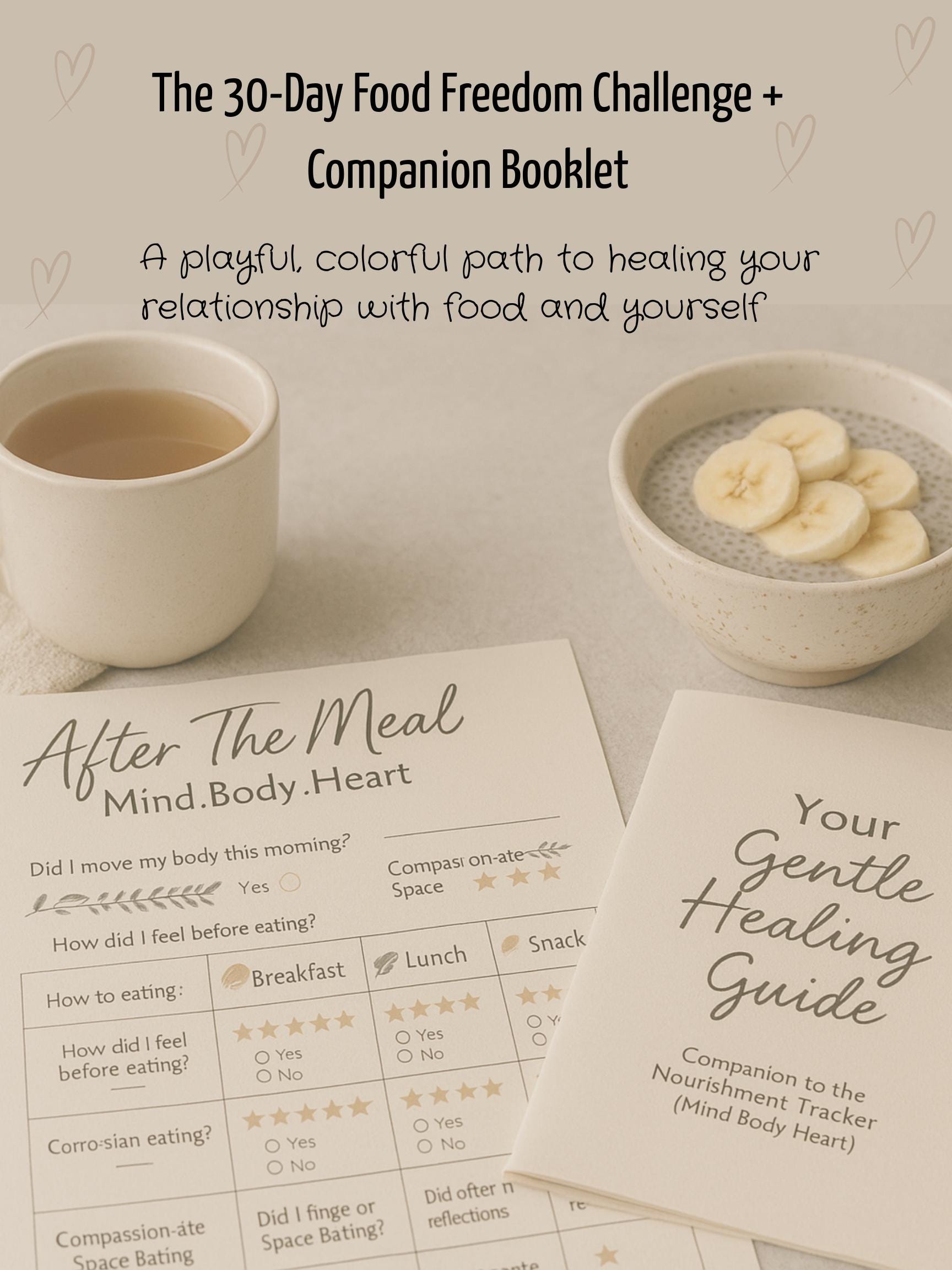 30-day Food & Mood Tracker PDF | Printable and Fillable Journal ...