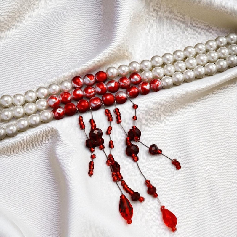Blood Pearl Necklace - Etsy