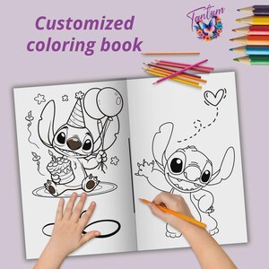 Editable Stitch Coloring Book, Party Favors (digital Printable) ST03 - Etsy