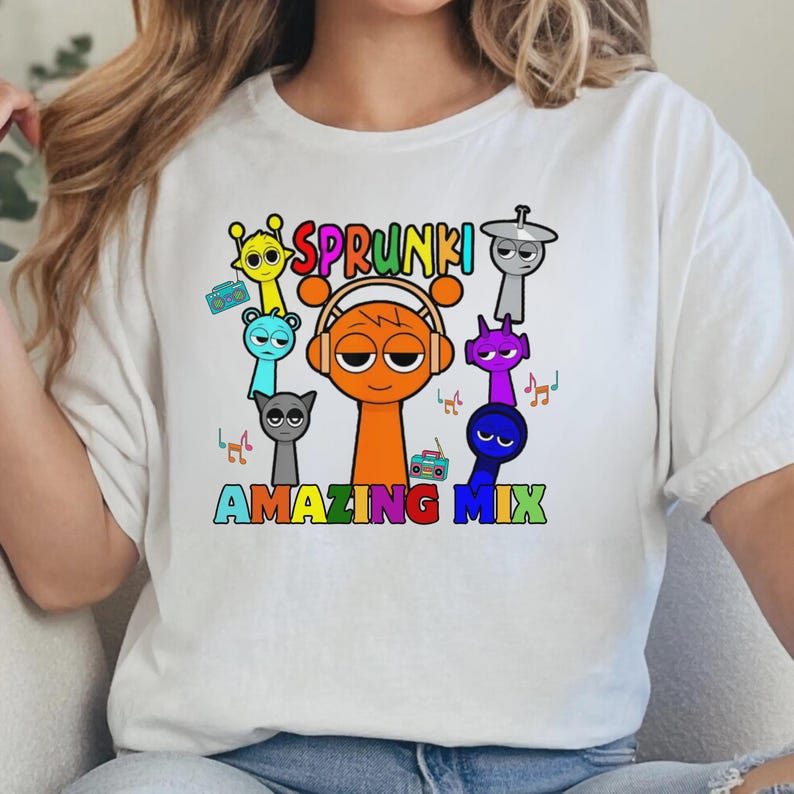 Sprunki Design, Kids Gamer T-shirt, Birthday Present (png Digital ...
