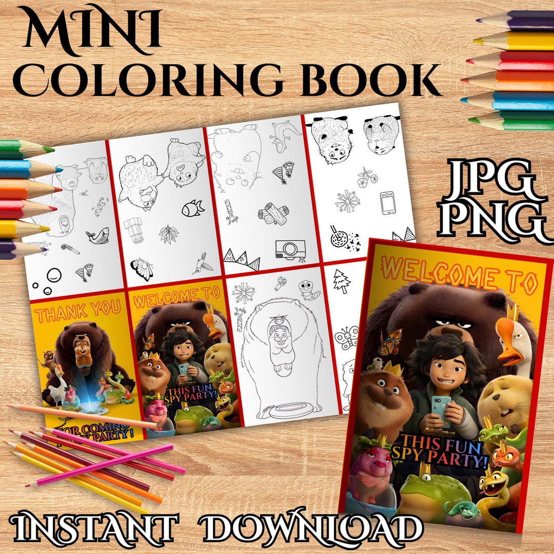 Hoppers Coloring Book, Party Edition (instant Download) H102 - Etsy