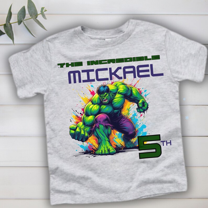 Custom Hulk Birthday Boy T-shirt Design: Digital Download (PNG, JPG ...