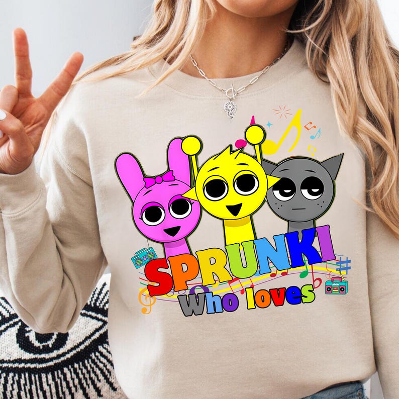 Sprunki Design, Kids Gamer T-shirt, Birthday Present (png Digital ...