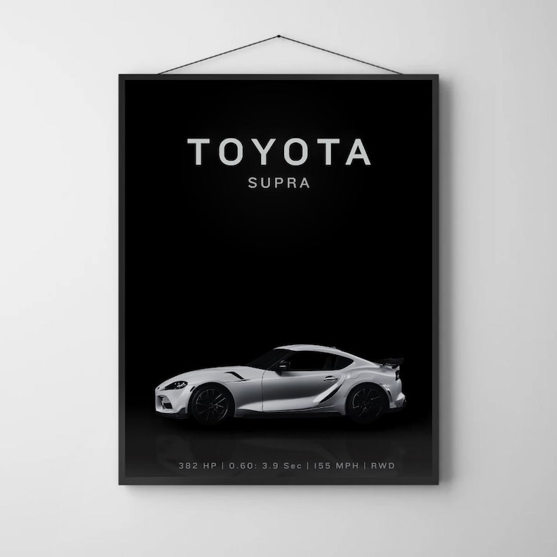 Toyota Supra Print | Toyota Supra Poster | Digital Poster | Wall Art ...