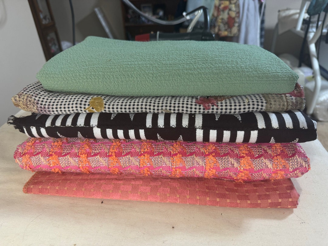 5lbs Bulk Woven Fabric Scrap Bundle – Assorted Colors & Textures for ...