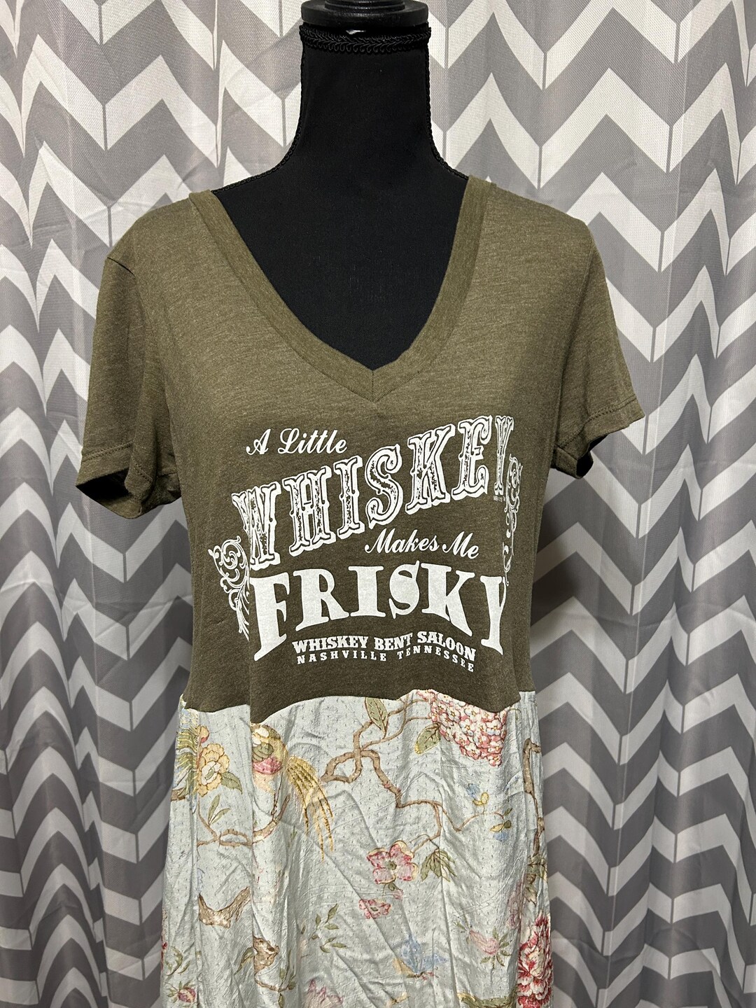 One-of-a-kind Reconstructed Whiskey Makes Me Frisky Dress - Etsy