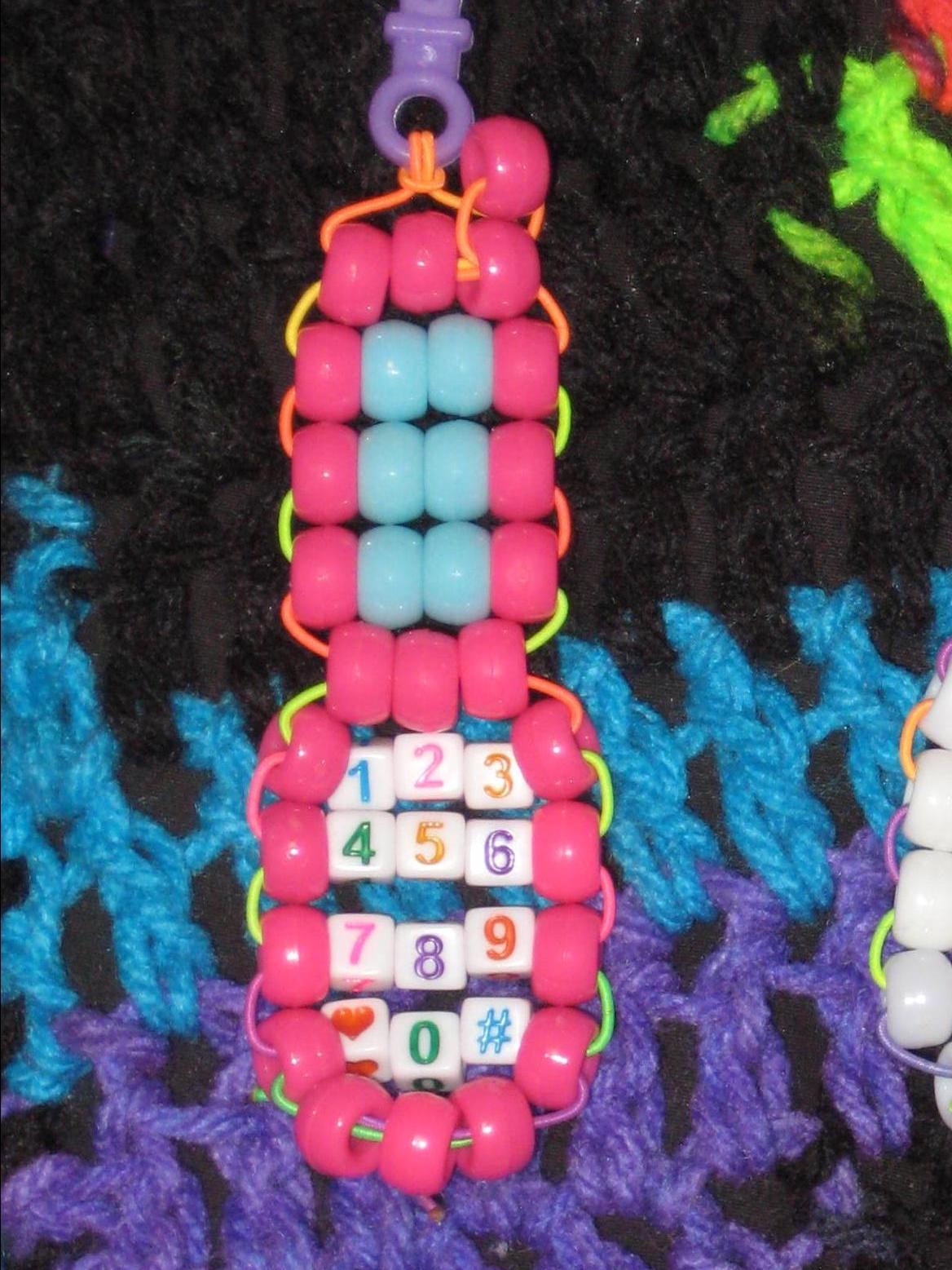 Y2K Kandi Cell Phone Keychain - Etsy