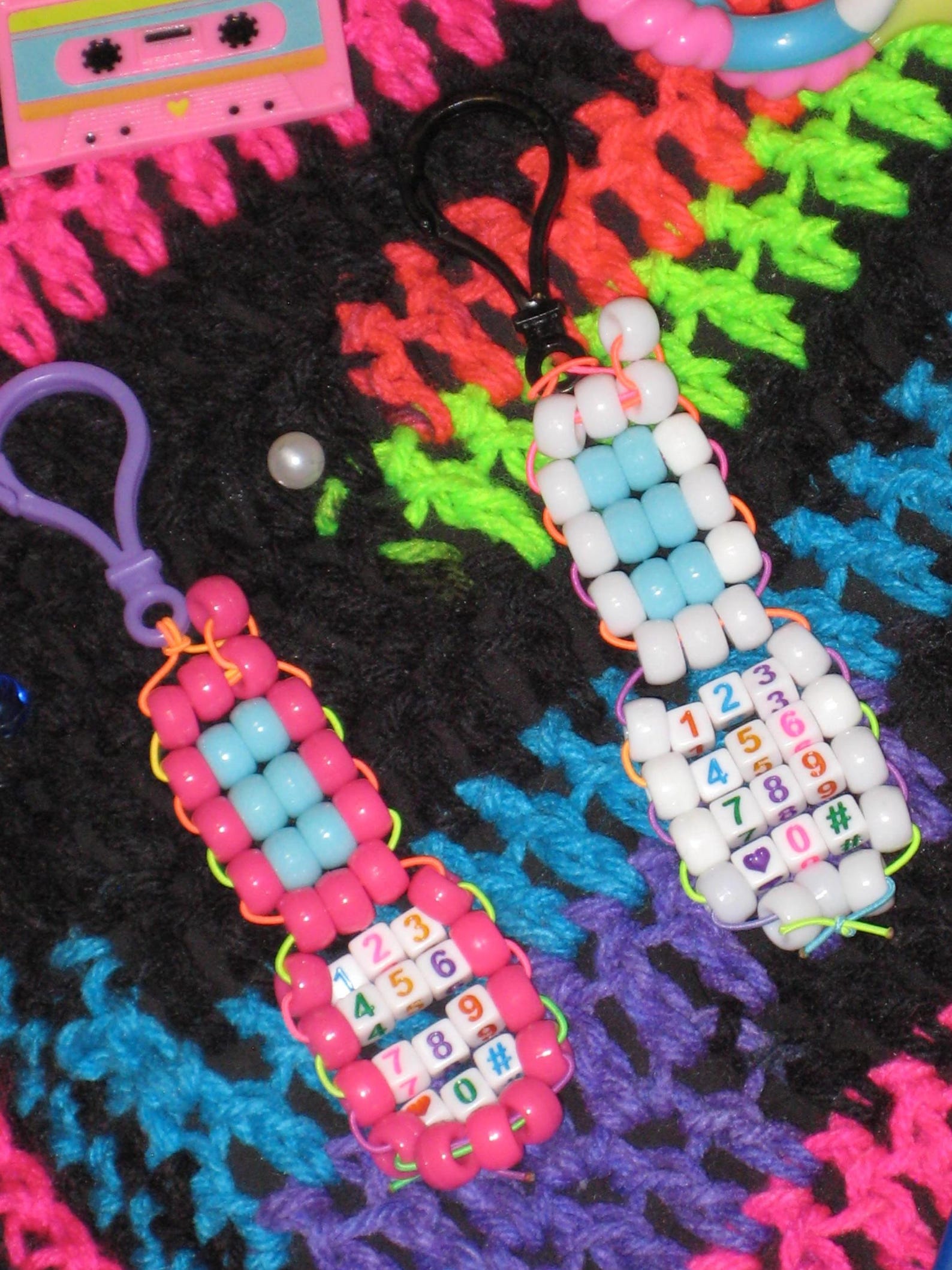 Y2K Kandi Cell Phone Keychain - Etsy
