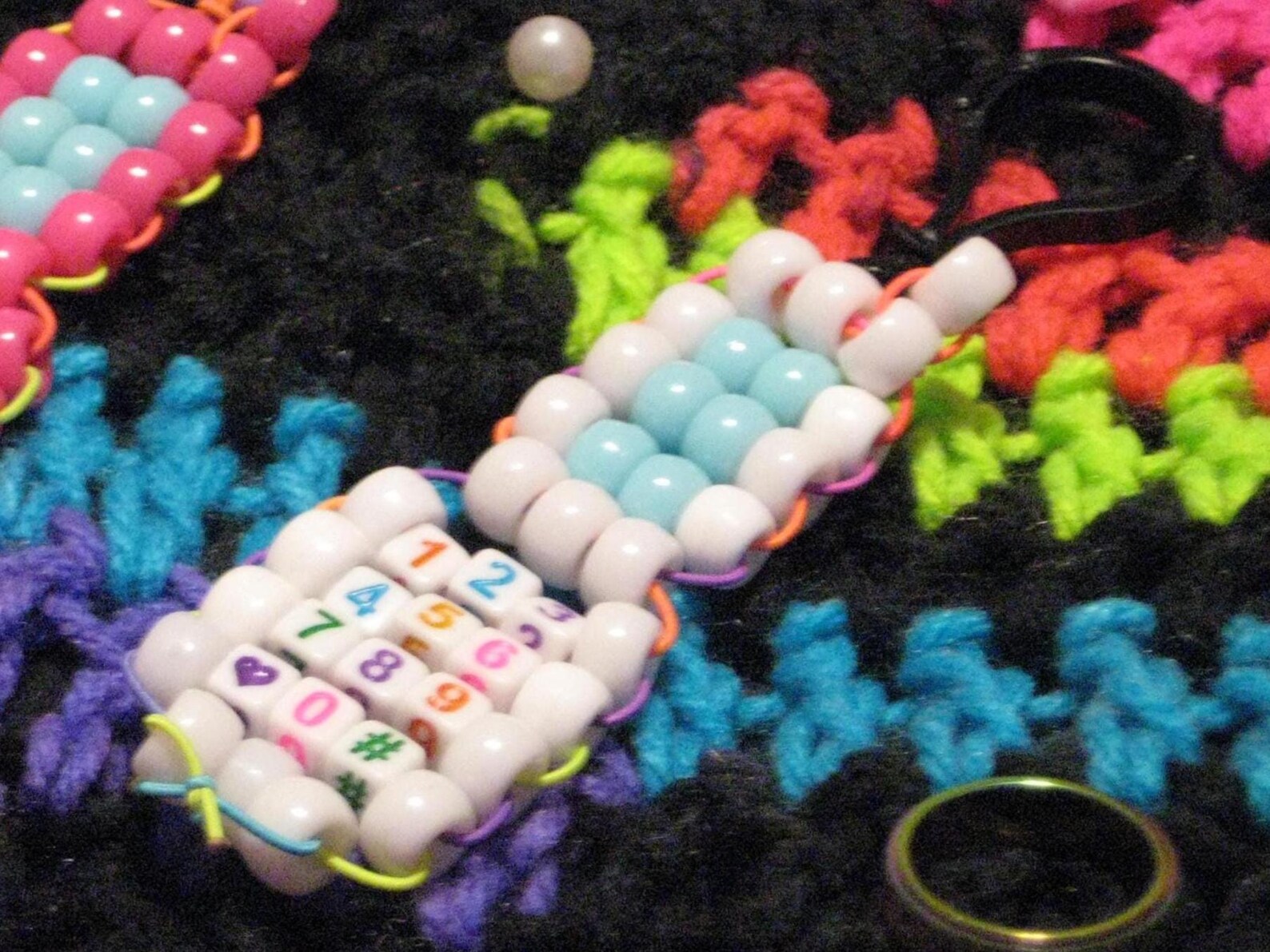 Y2K Kandi Cell Phone Keychain - Etsy