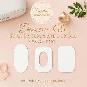 Customizable Dexcom G6 Sticker Template Set – Adhesive & Transmitter ...