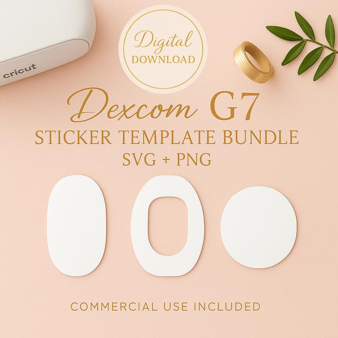 Dexcom G7 Sticker Templates – PNG + SVG | Face + Patch | Commercial Use ...