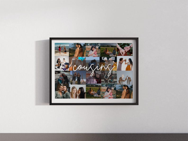 Personalized Cousin Definition, Printable Wall Art, Photo Gift for ...