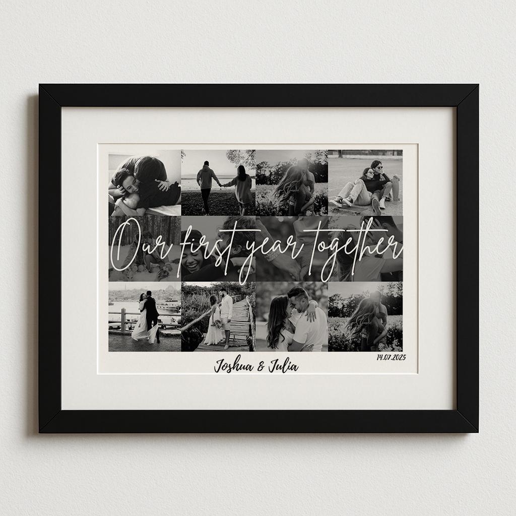 Personalized Photo Collage, Our First Year Together, Gift to Him, One ...