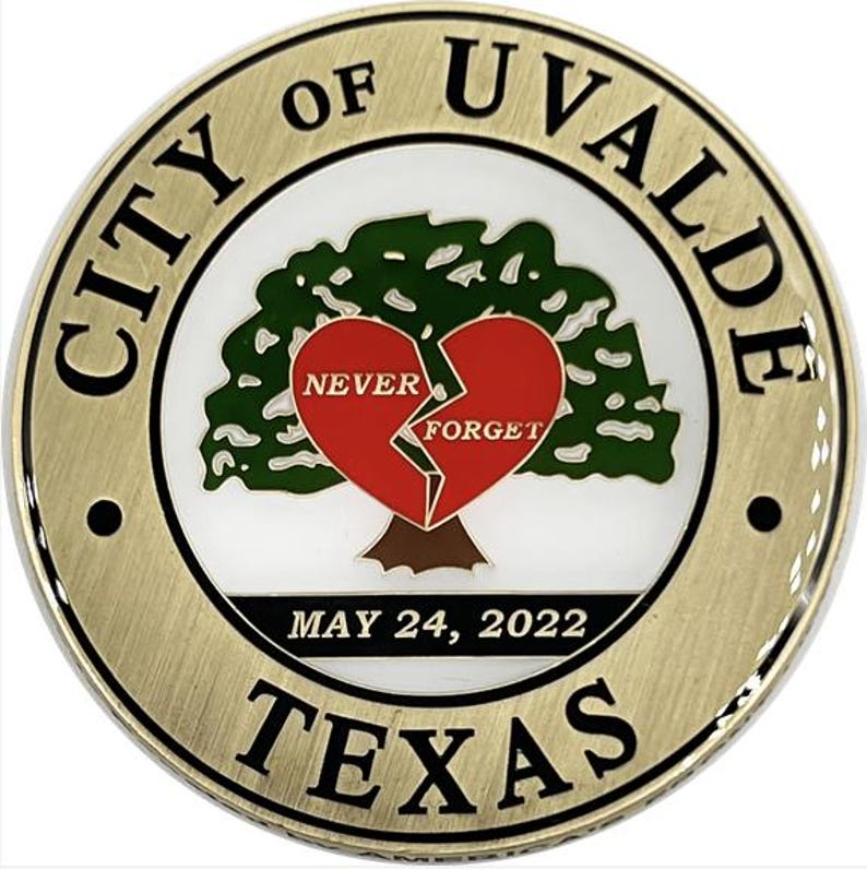 Uvalde Texas Challenge Coin - Police Constable Border Patrol Department ...
