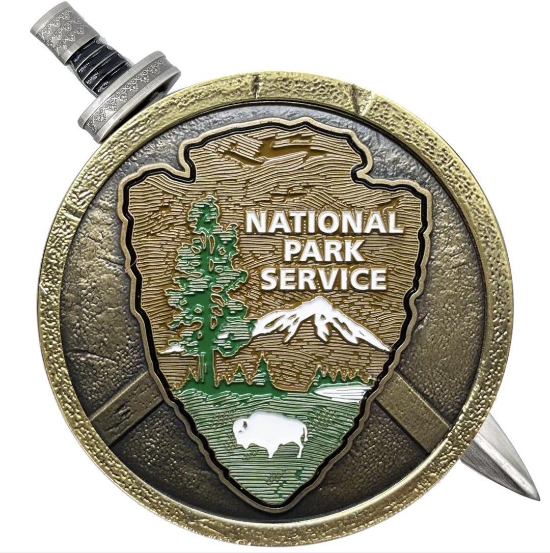 National Park Service NPS Thin Blue Line Flag With Removable Sword ...