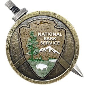 National Park Service NPS Thin Blue Line Flag With Removable Sword ...
