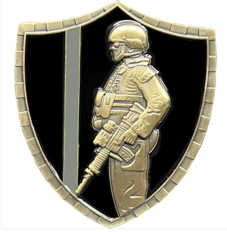 Correctional Officer Saint Michael Gladiator Shield Thin Gray Line CO ...
