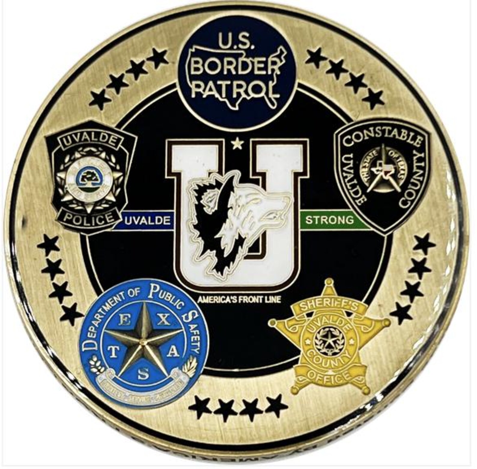 Uvalde Texas Challenge Coin - Police Constable Border Patrol Department ...