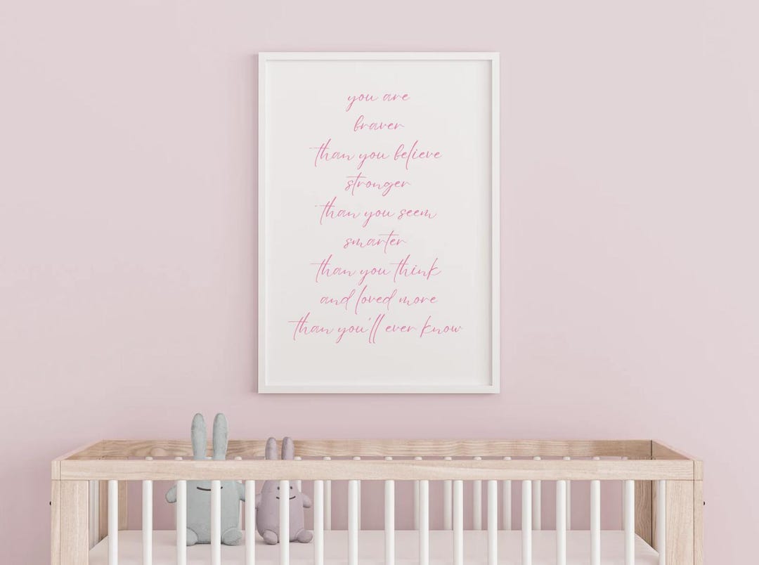 Winnie the Pooh Quote, Nursery Decor, Baby Girl, Nursery Wall Decor ...