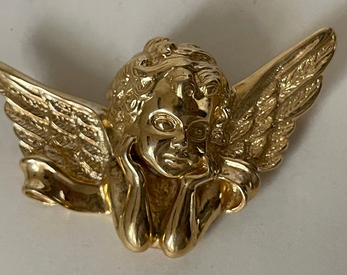 Large Vintage Napier Moving Dangle Faux Pearl Gold Tone Metal Brooch ...