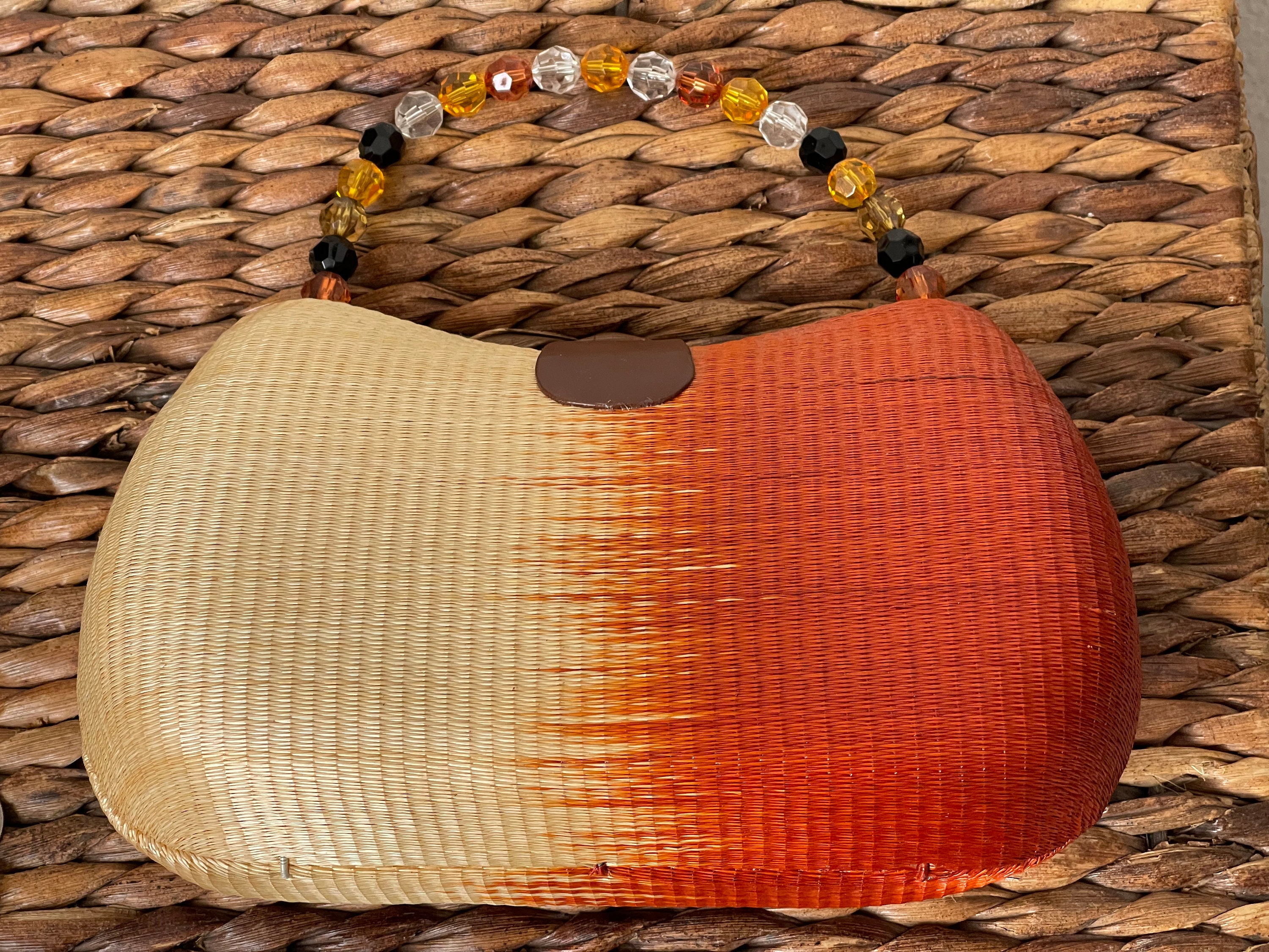 Le Sac Handmade Purse; Buri Palm Tree; Summer Purse; Rattan; Straw ...