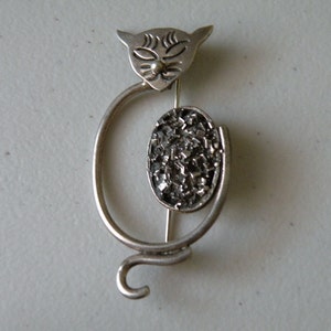 Mexican Sterling Silver 925 Cat Brooch, Pin. Taxco. - Etsy