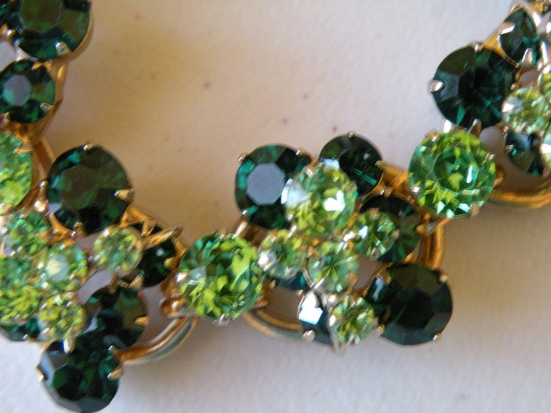 Delizza and Elster Inc Juliana Flower Bracelet. Emerald and - Etsy