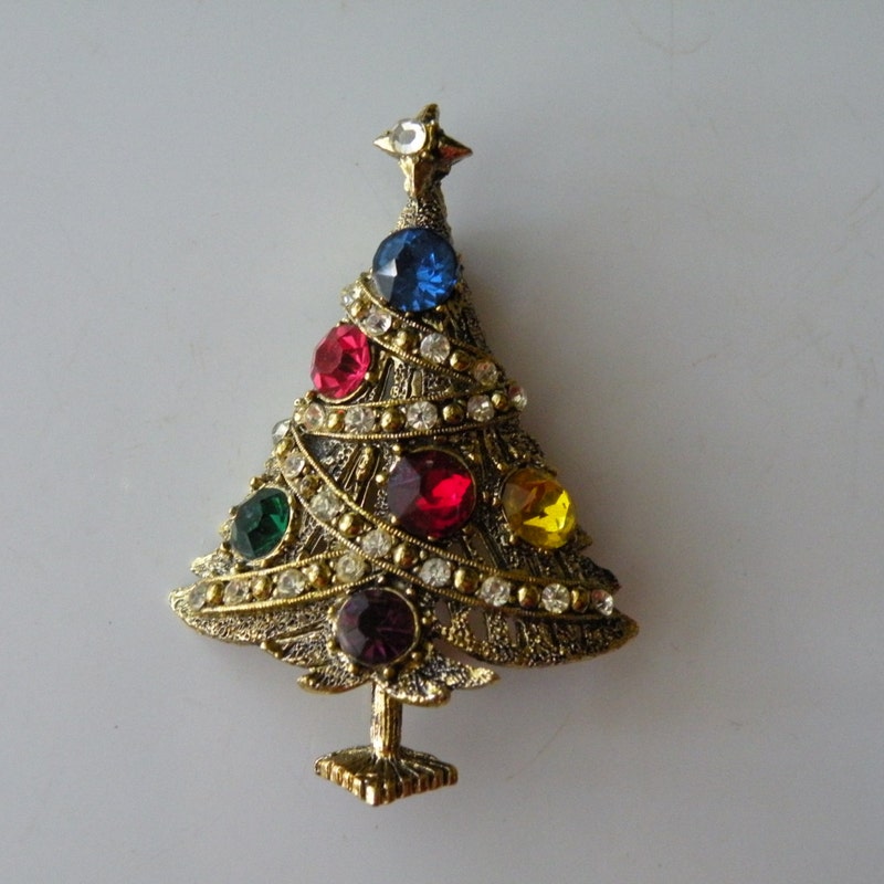 Christmas Tree Brooch - Etsy