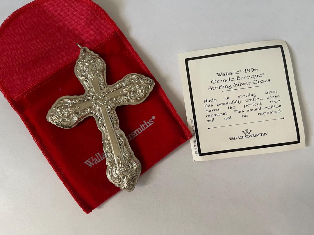 1996 Wallace Sterling Silver Cross Ornament - Etsy