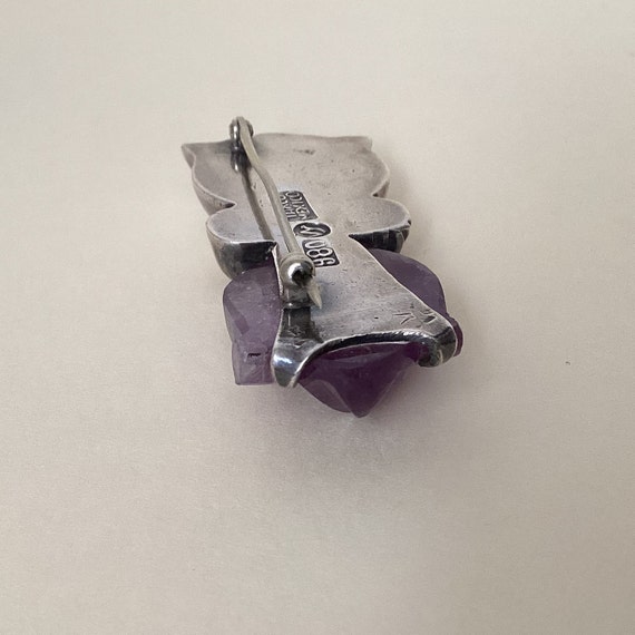 William Spratling silver 980 amethyst tulip flower f… - Gem