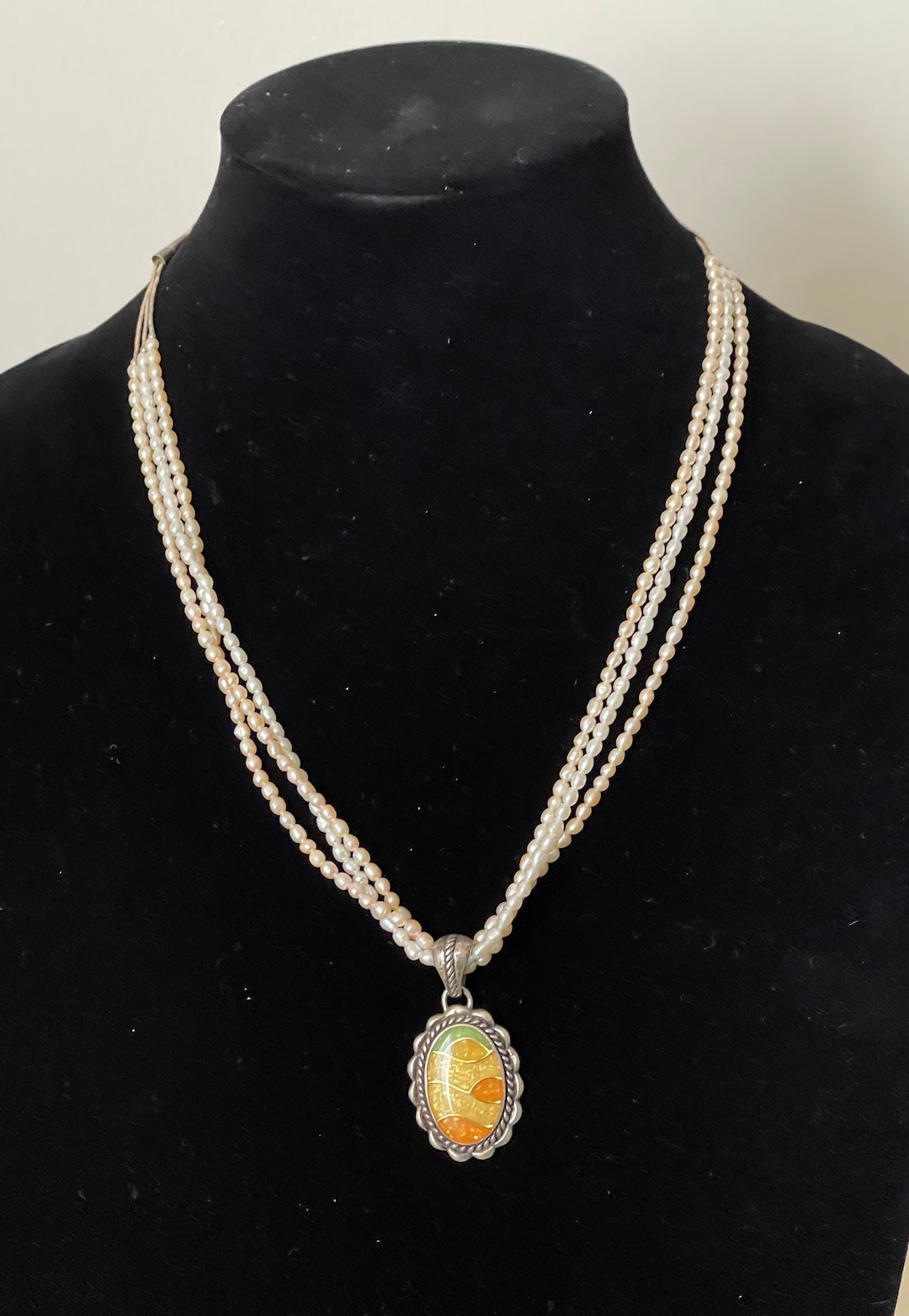 Carolyn Pollack Relios Desert Inlay 925 Sterling Silver Pendant ...
