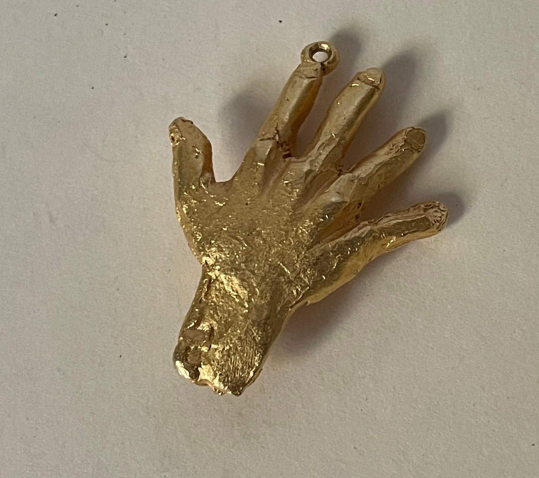 Kate Hines Matte Gold, Satin Gold Modernist Brooch, Hand Brooch - Etsy